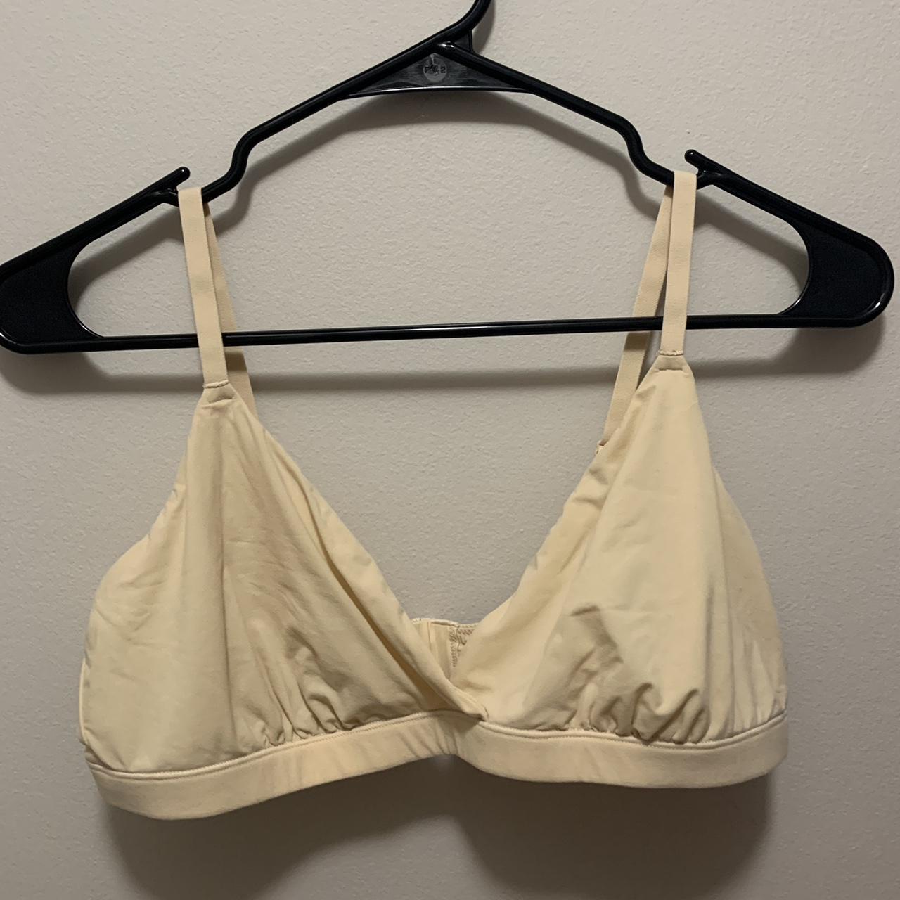 XL Light skin tone Skims bralette, with the clips in... - Depop