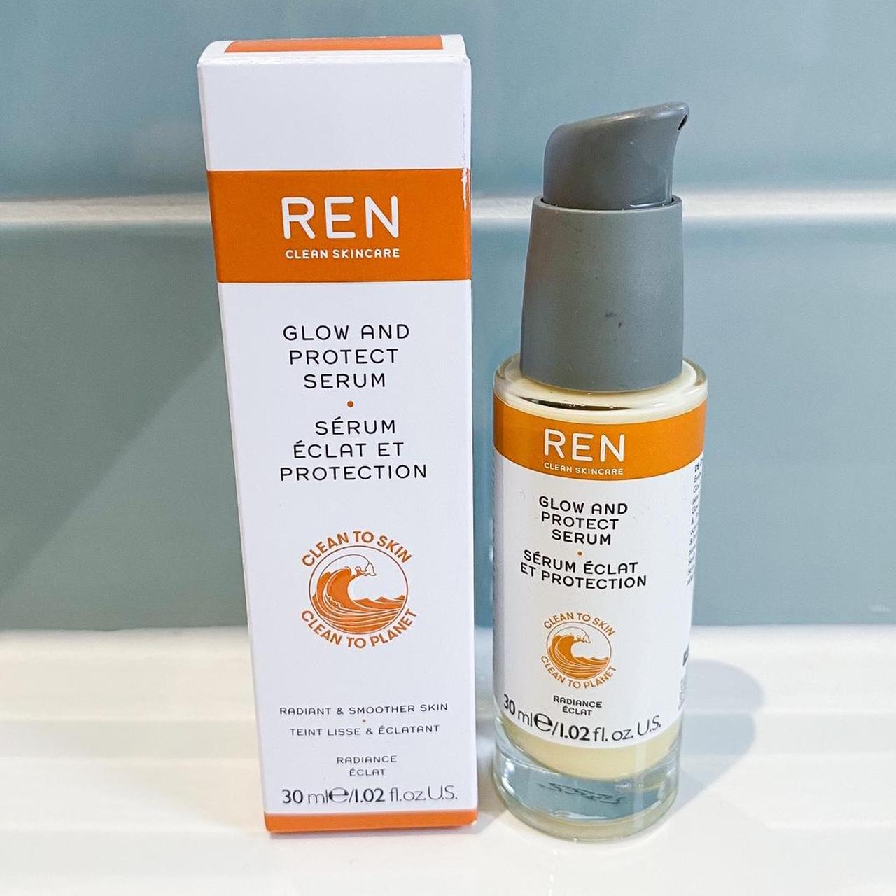 REN glow and protect serum Full size Brand new and... - Depop
