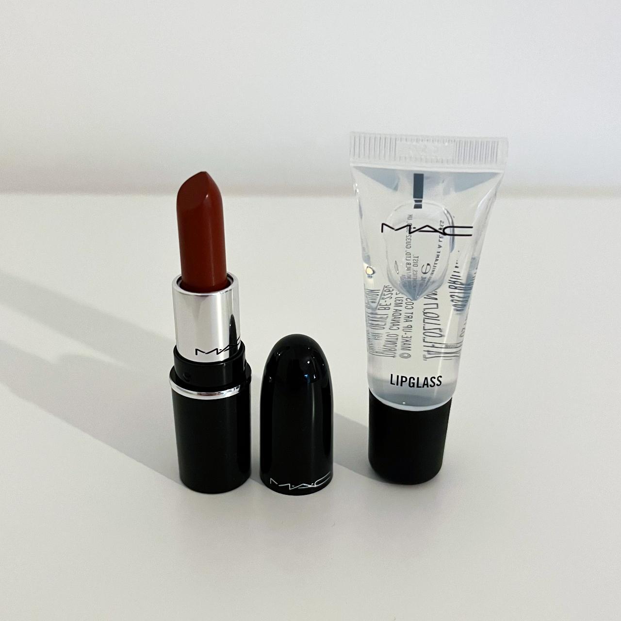 MAC mini lustreglass sheer shine lipstick in PDA and... - Depop