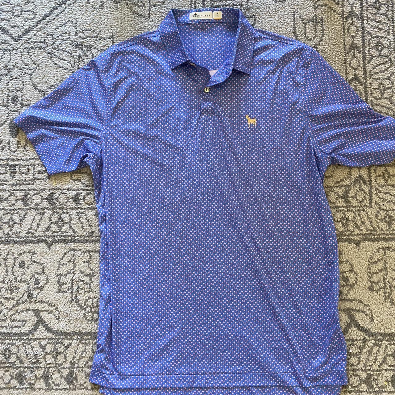 Peter Millar TPC Sawgrass Golden Goat Logo golf polo... | Depop