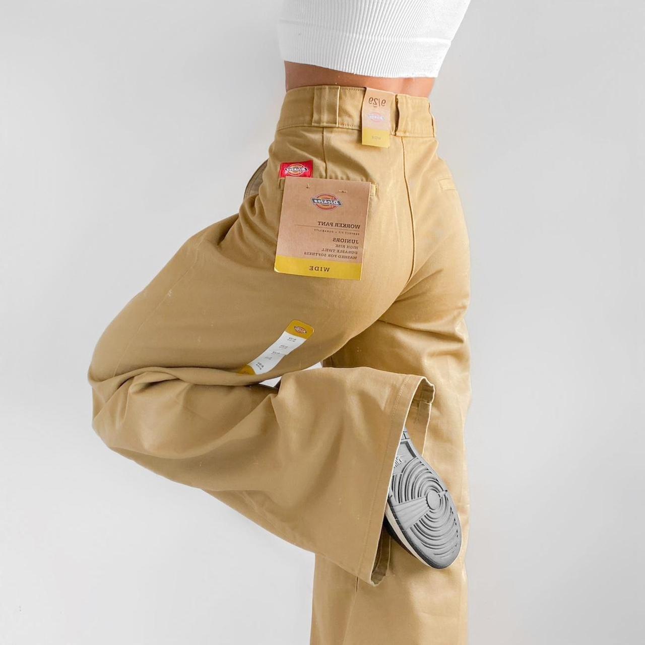 Dickies - Tan Worker Wide Leg Pant Next day... - Depop