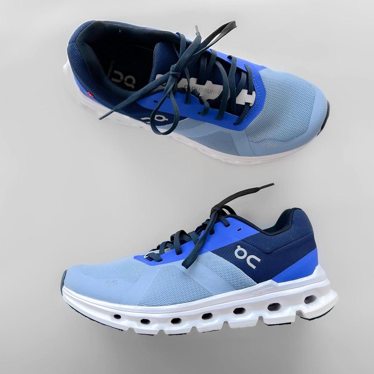 On Cloudrunner Trainer Sneakers in Blue White... | Depop