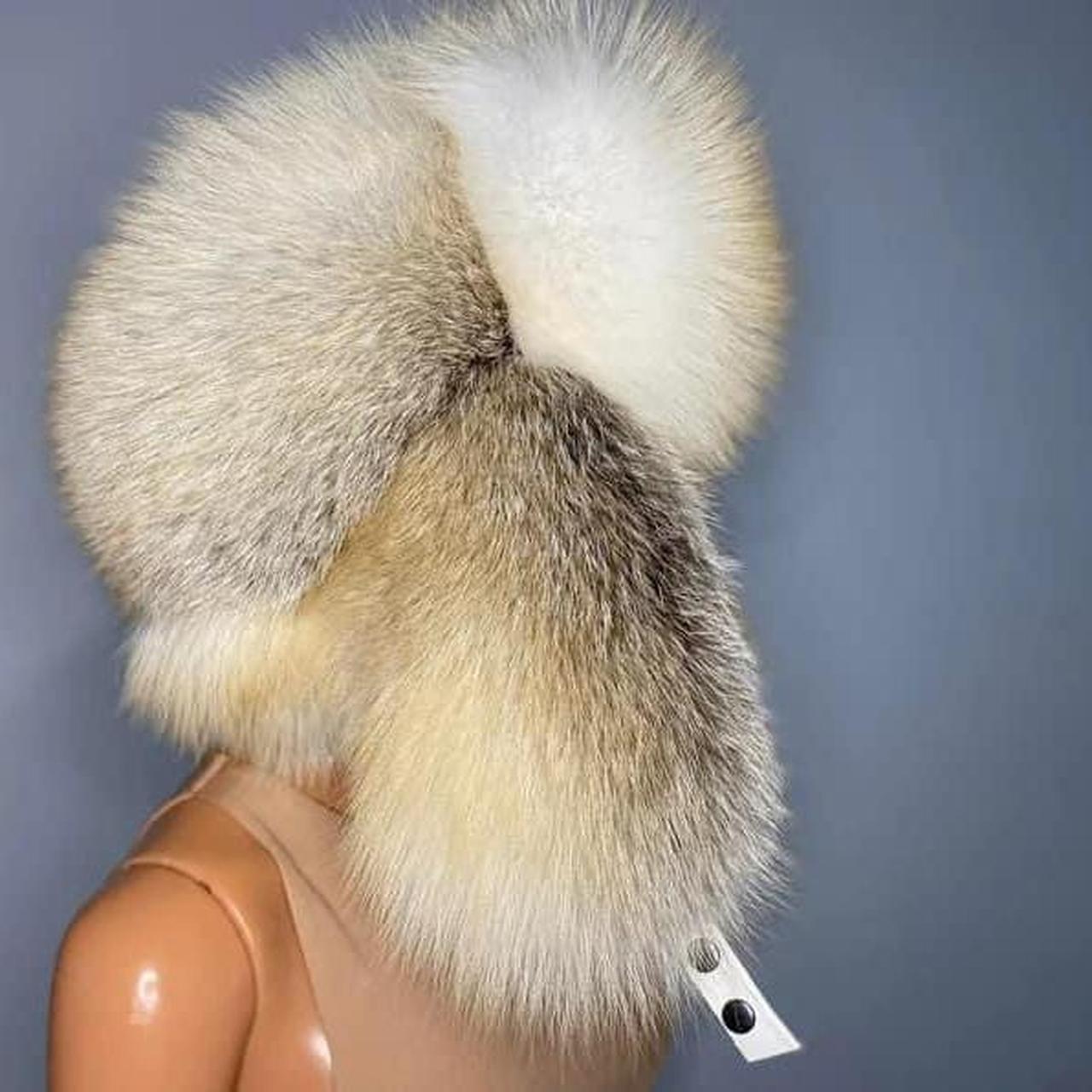 Arctic Fox Fur Trapper hat. (REAL FUR) - Depop