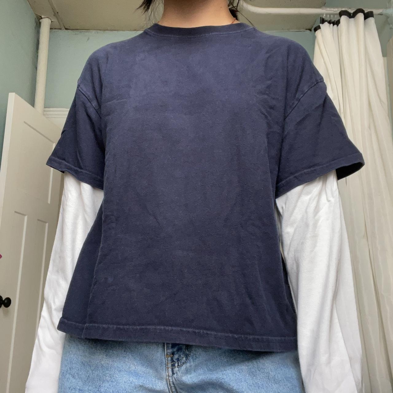 brandy melville layered long sleeve! white long... - Depop