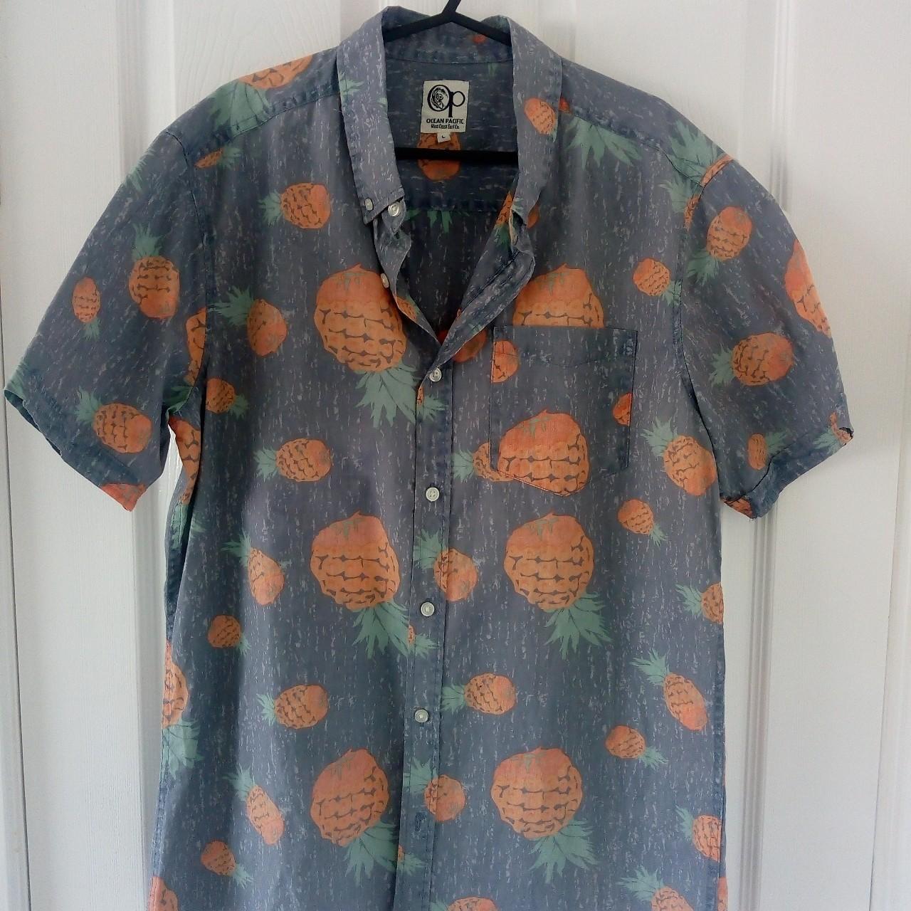 Ocean Pacific Pineapple print shirt. It is a large... - Depop
