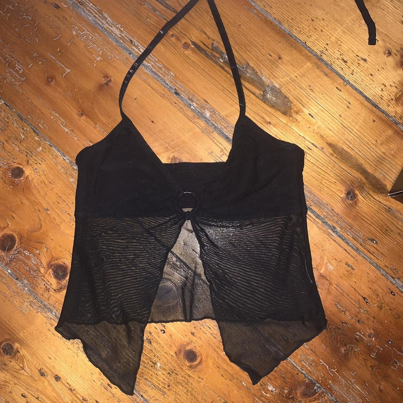 Glassons split front halter black size XS AVAILABLE... - Depop