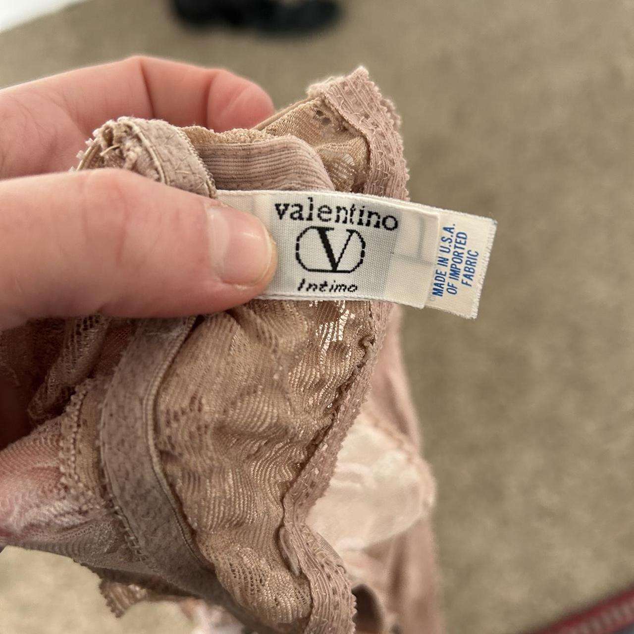 Vintage Valentino intimo sheer lace bra Size... - Depop