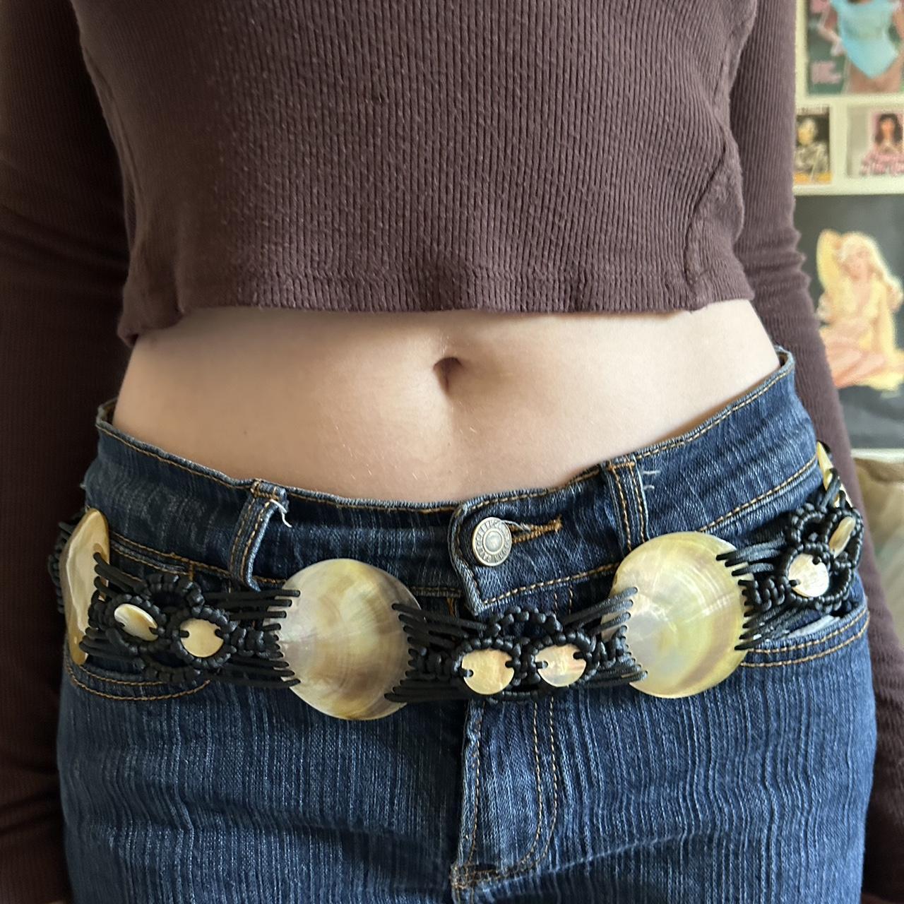 stunning shell belt that can be tied on the side or... - Depop