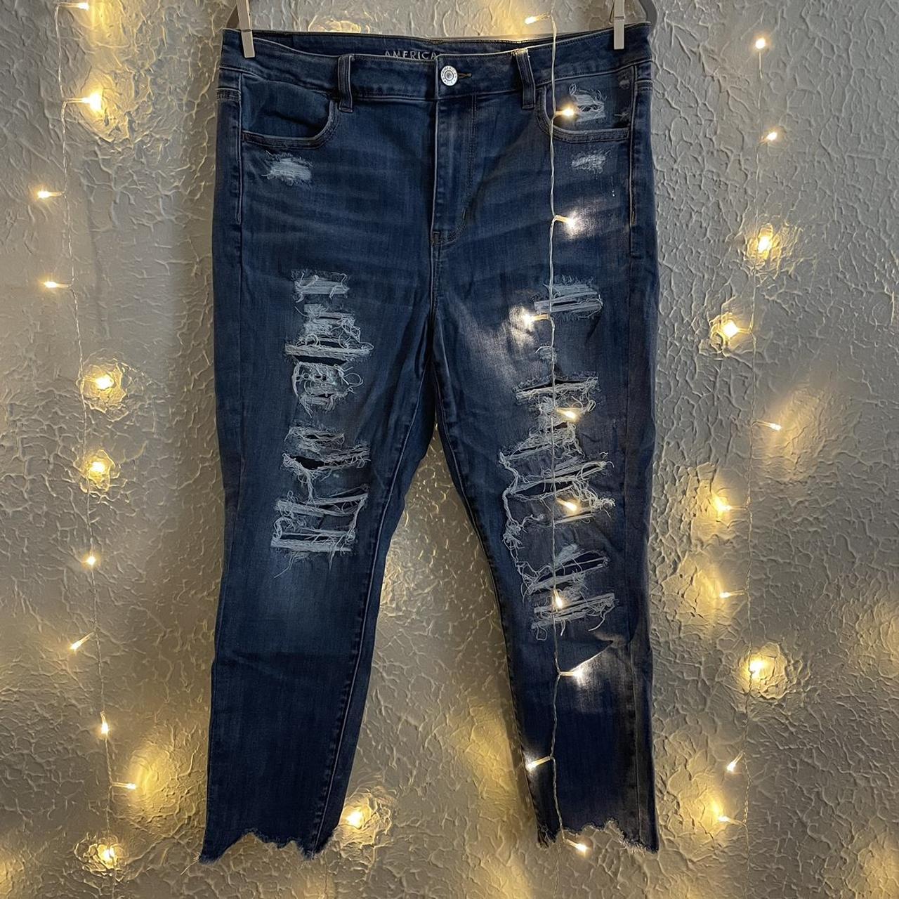 Hi-rise jegging crop American Eagle jeans in a size... - Depop