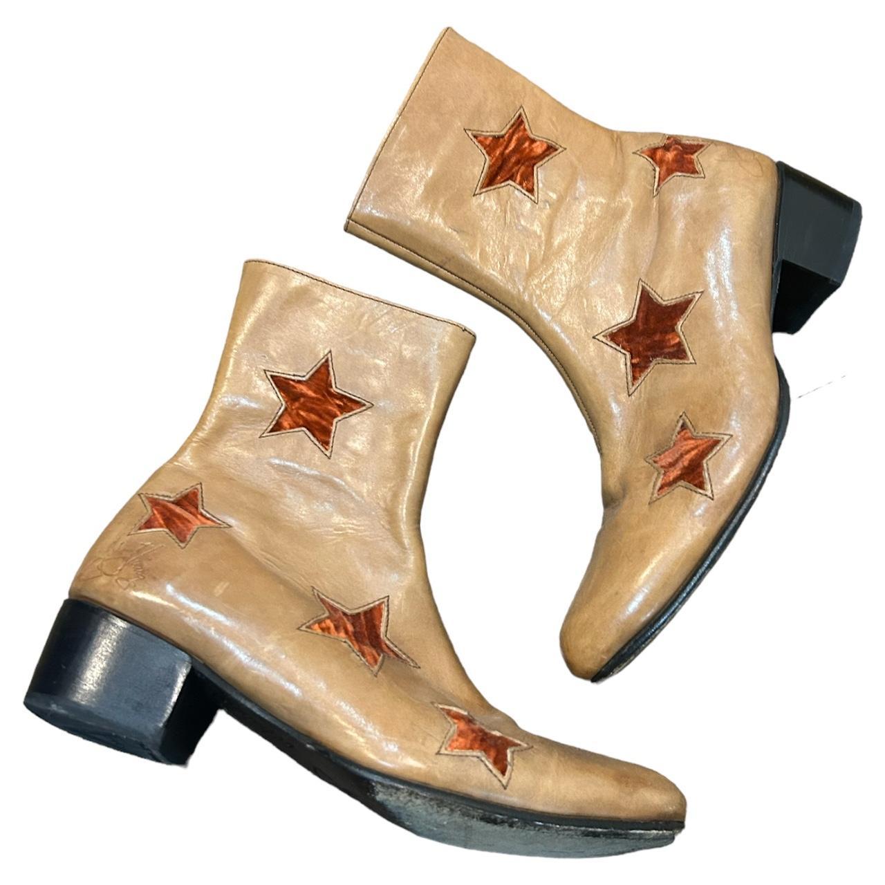 John Fluevog, 70s style boots with velvet star... - Depop