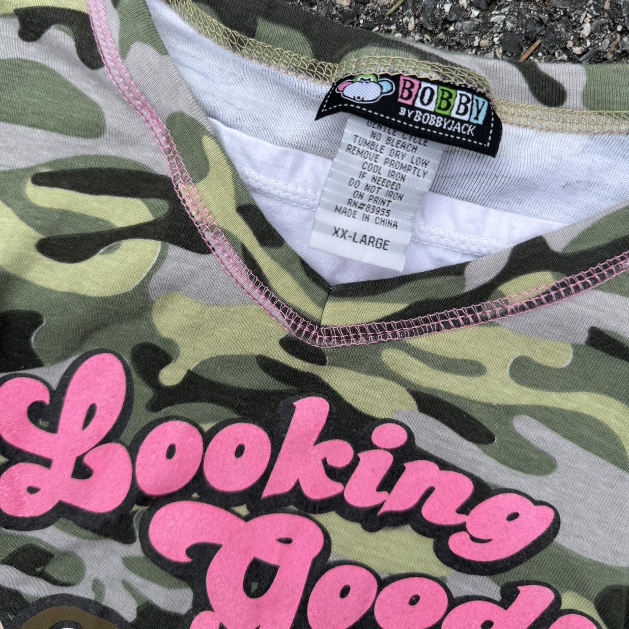 y2k vintage camo bobby jack long sleeve top size xxl... | Depop
