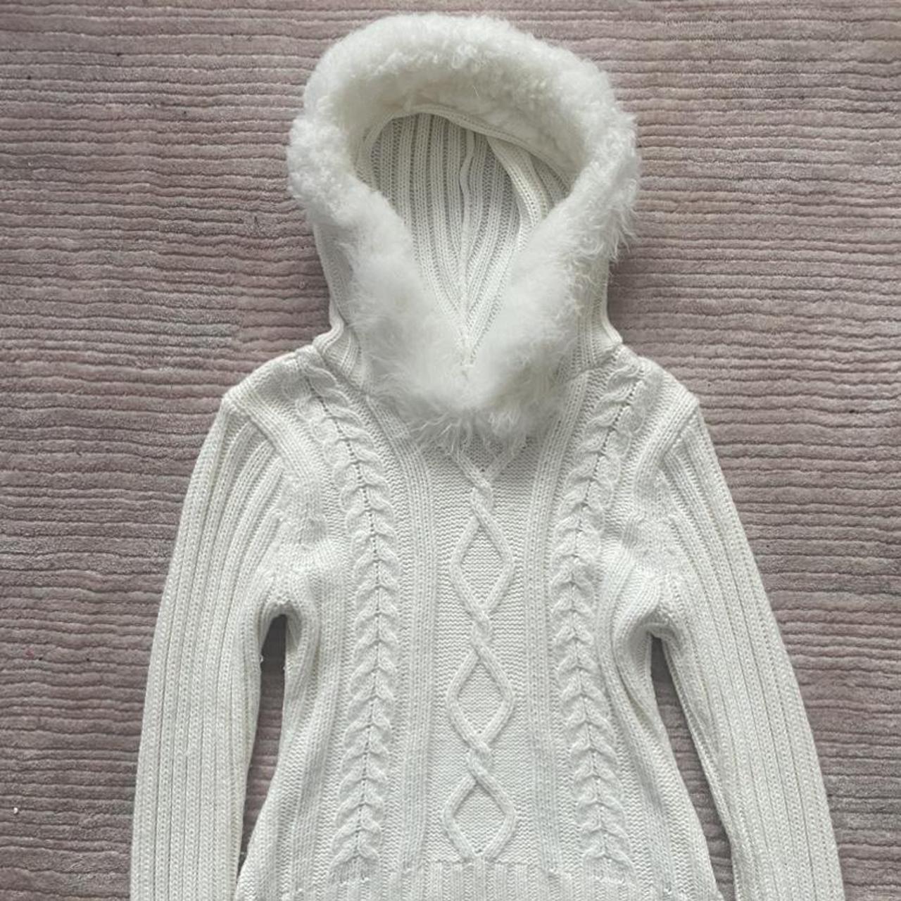 beautiful white fur winter princess sweater 🩰🐰 very... - Depop