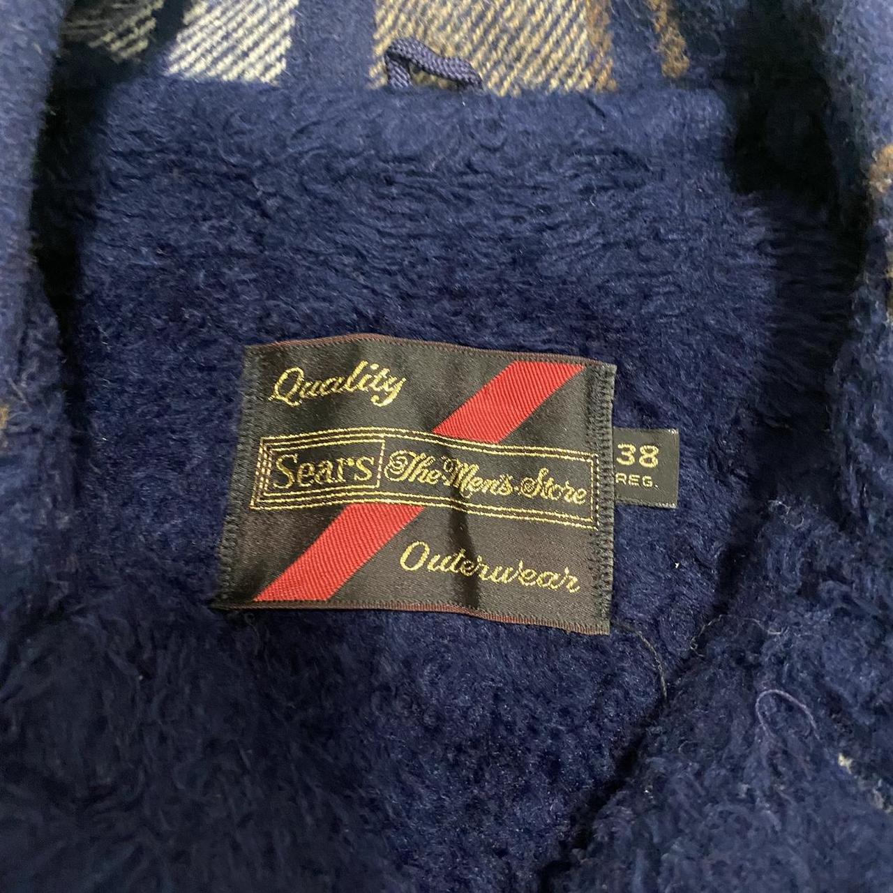 Sears Men's Tan and Blue Jacket | Depop