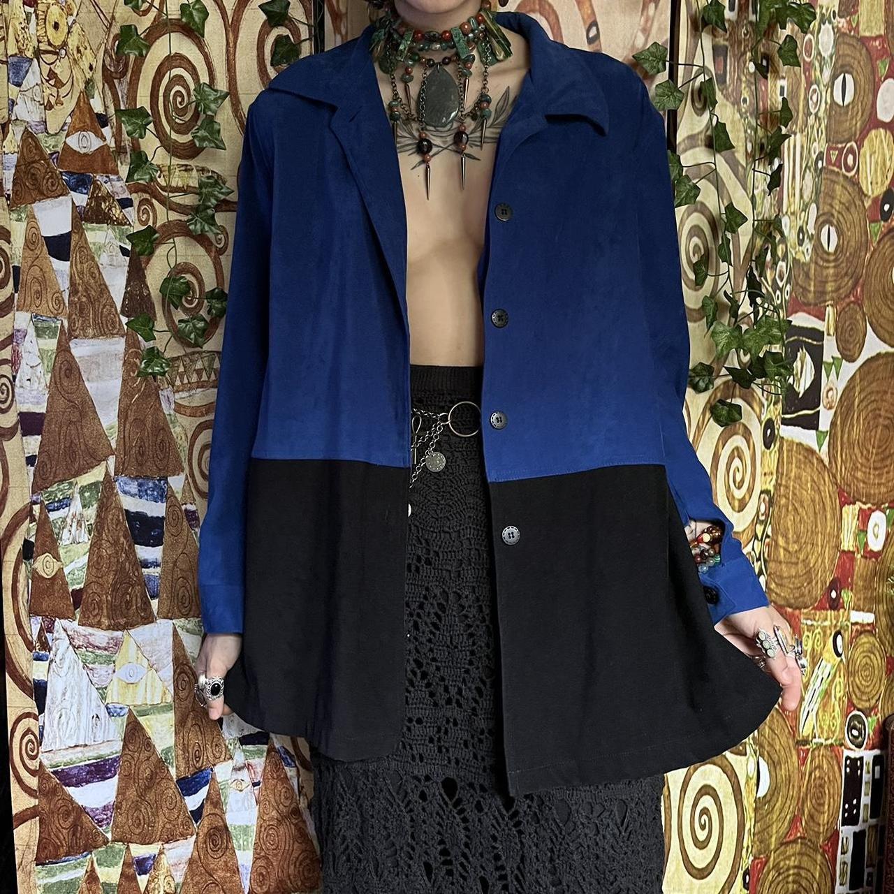 🌀🌚 Vintage Funky Goth Oversized Button Up 🌀🌚 🦚 90s... - Depop