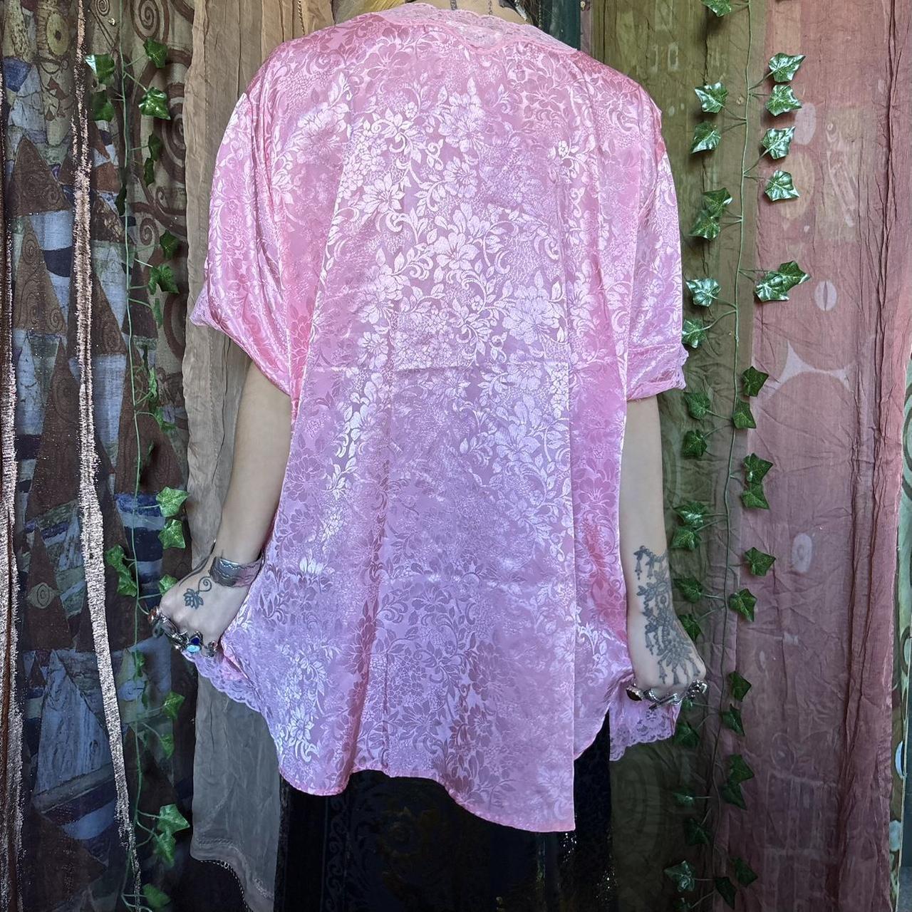 🌷🌙 Vintage Fairy Floral Pink Duster Cardigan 🌷🌙 🍄‍🟫... - Depop