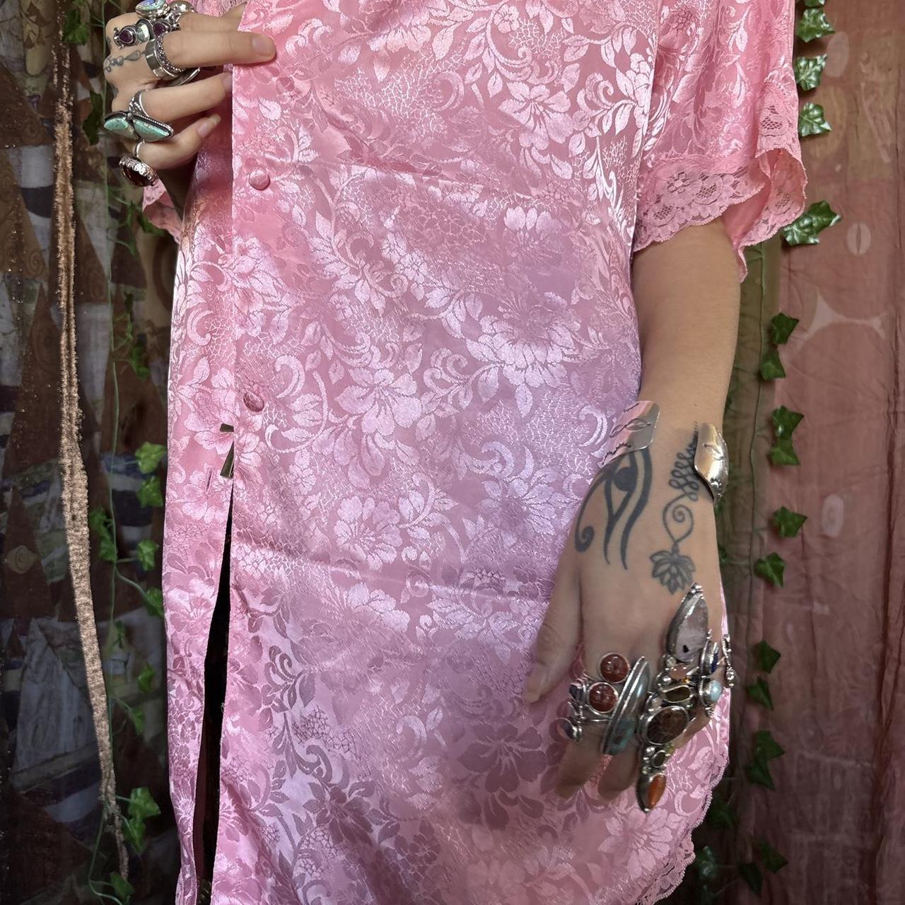 🌷🌙 Vintage Fairy Floral Pink Duster Cardigan 🌷🌙 🍄‍🟫... - Depop