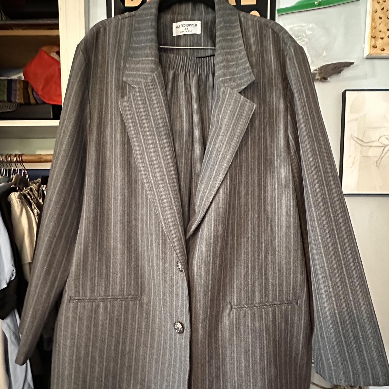 Alfred Dunner women’s suit Light grey pinstripe... - Depop