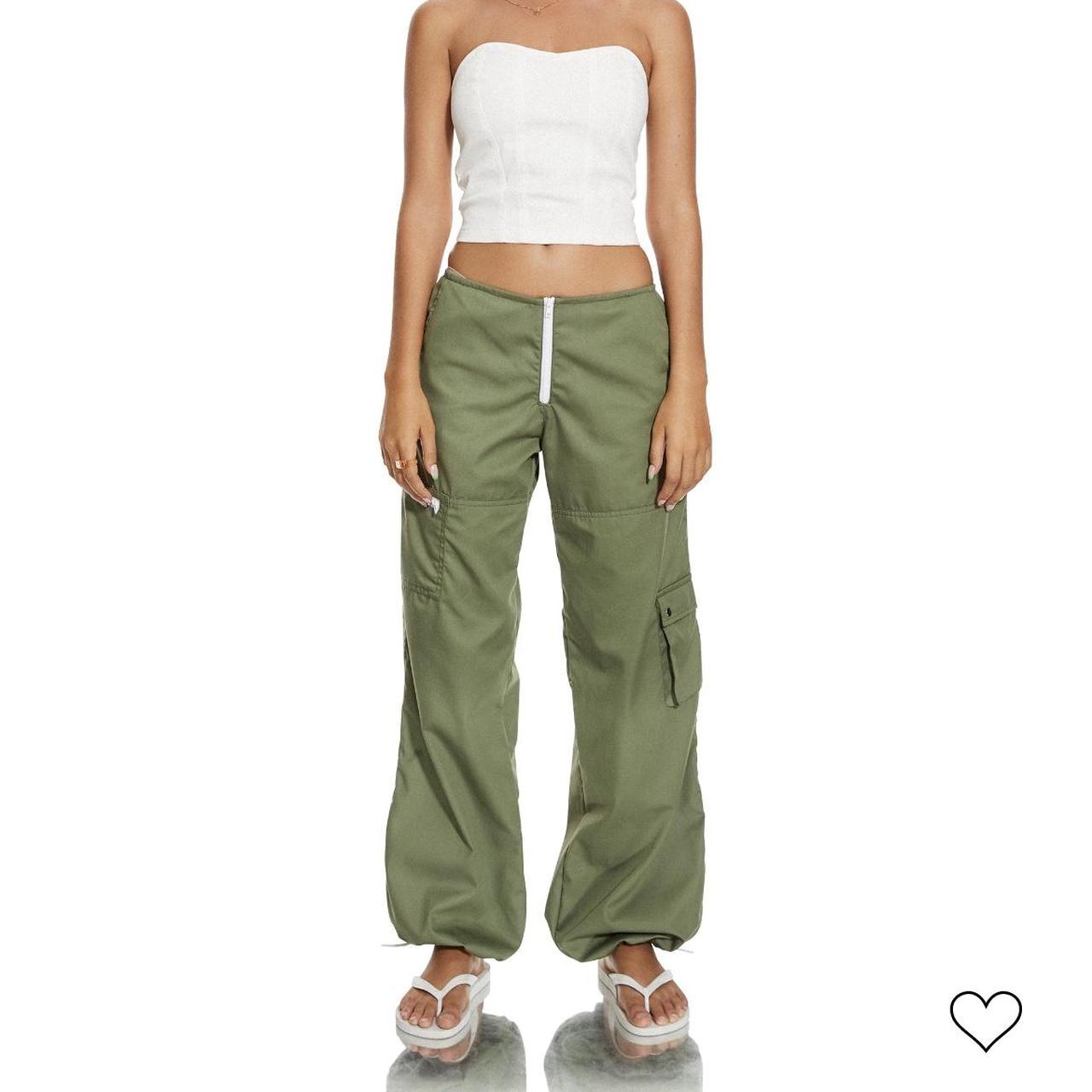 Motel rocks green cargo trousers. Size XS. Open to... - Depop