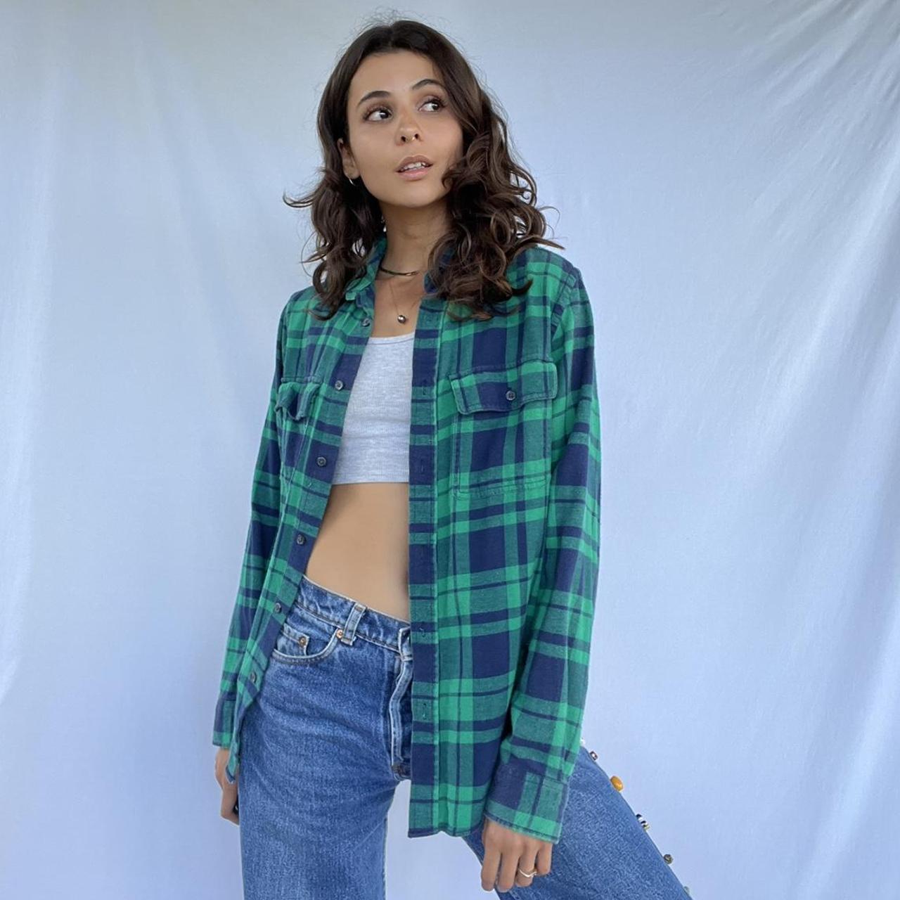 COBALT GREEN BF FLANNEL Currently obsessed with... - Depop