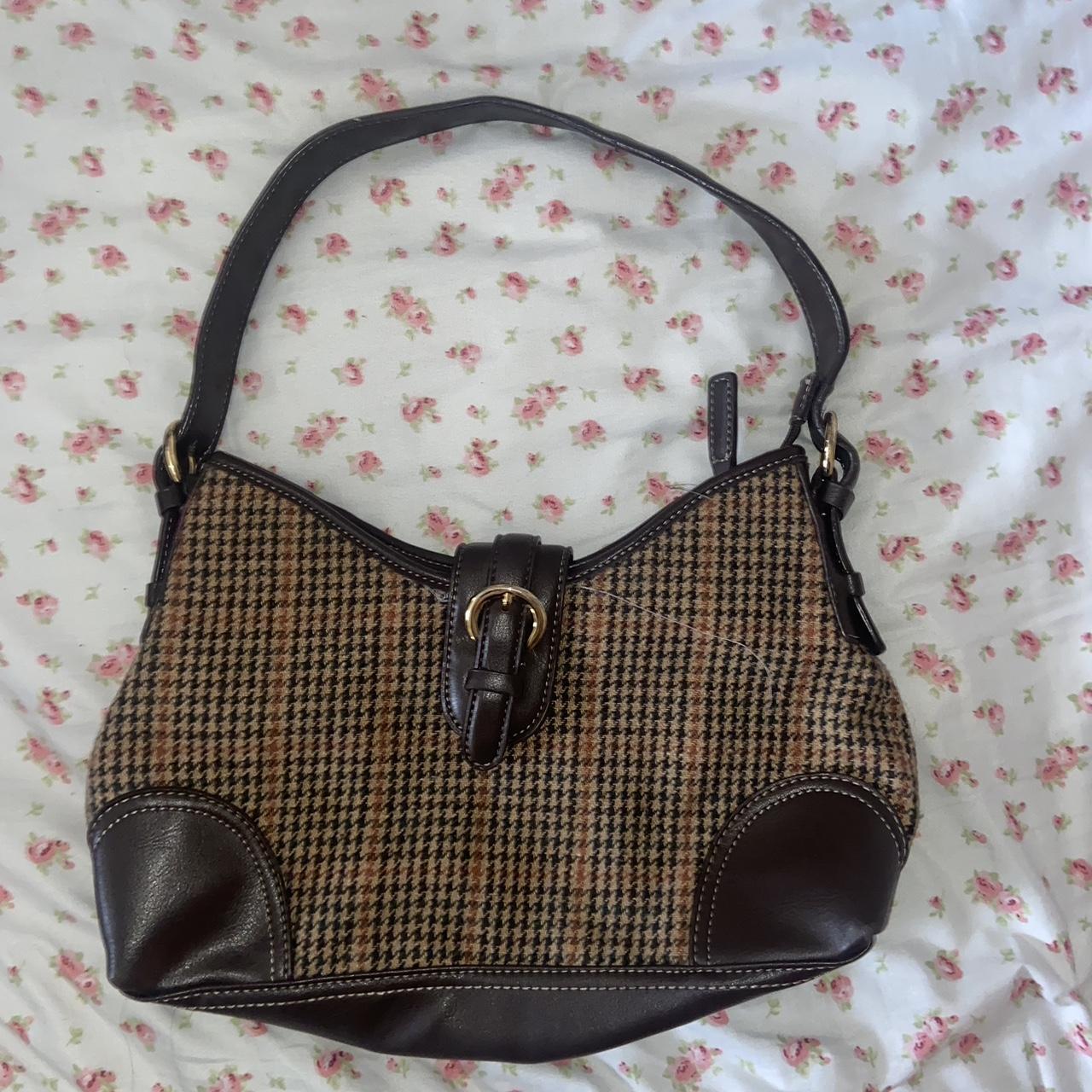 plaid brown and tan purse gives me clueless... - Depop