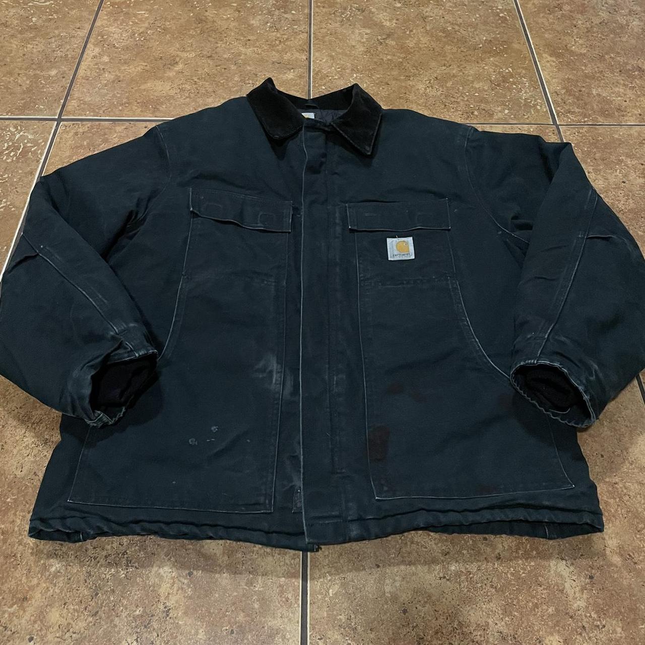 Carhartt C03 Full Zip Black Canvas Work Jacket Made... - Depop