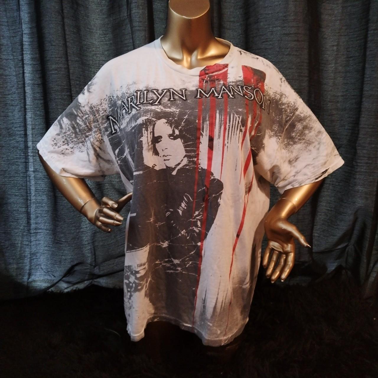 Vintage Marilyn Manson shirt size XL All over... - Depop
