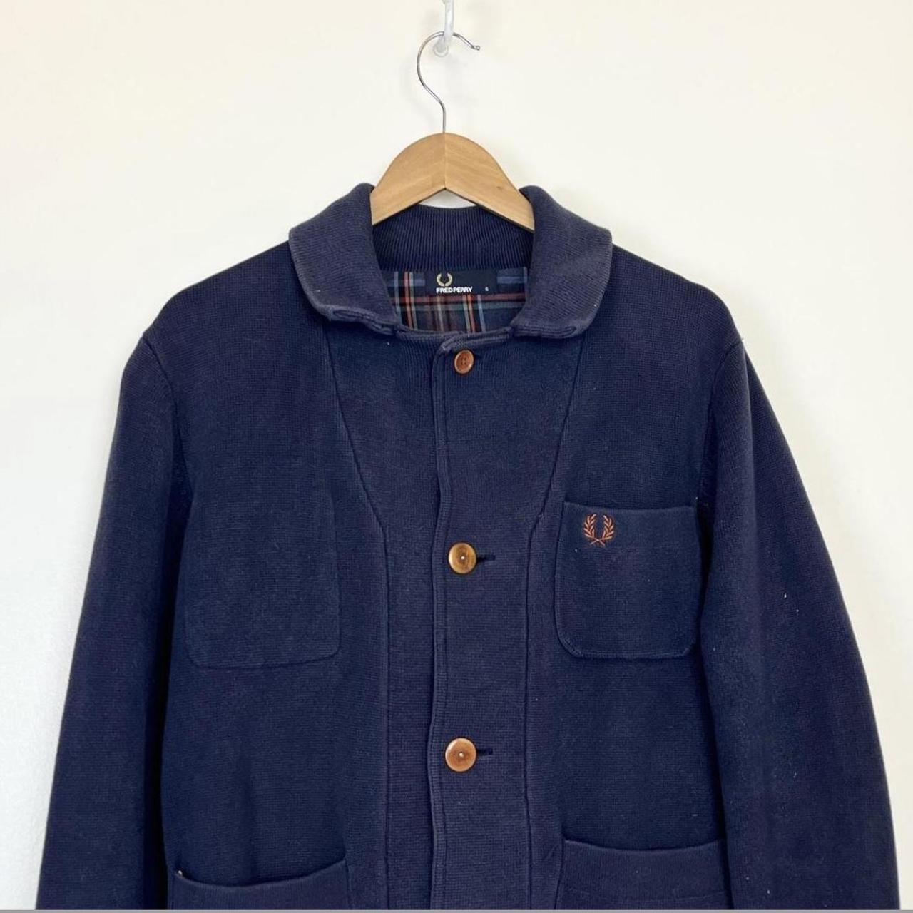 Fred Perry vintage thick chore jacket navy Size... - Depop
