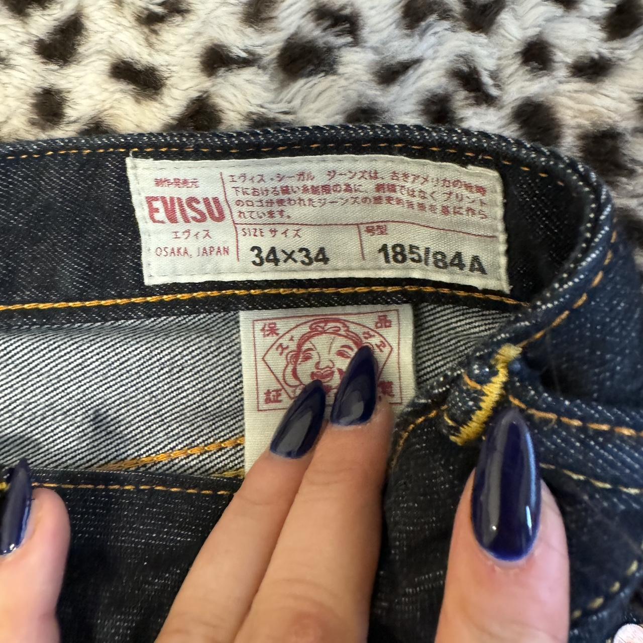 Authentic Evisu jeans W34 L34 Rare pink logo on... - Depop