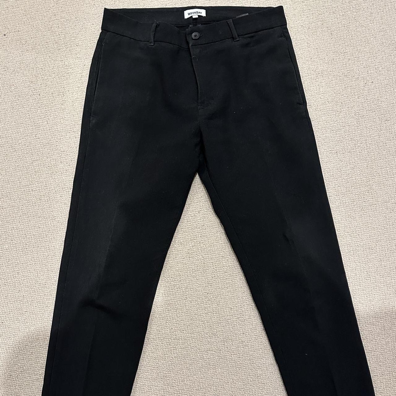 WEEKDAY - Men’s Black formal pleated trousers Thick... - Depop