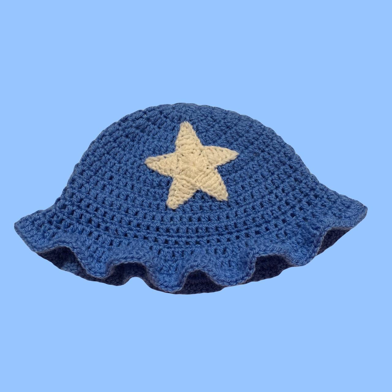 Blue Star Bucket Hat ⭐️ - Handmade by me 💙 - Made... - Depop