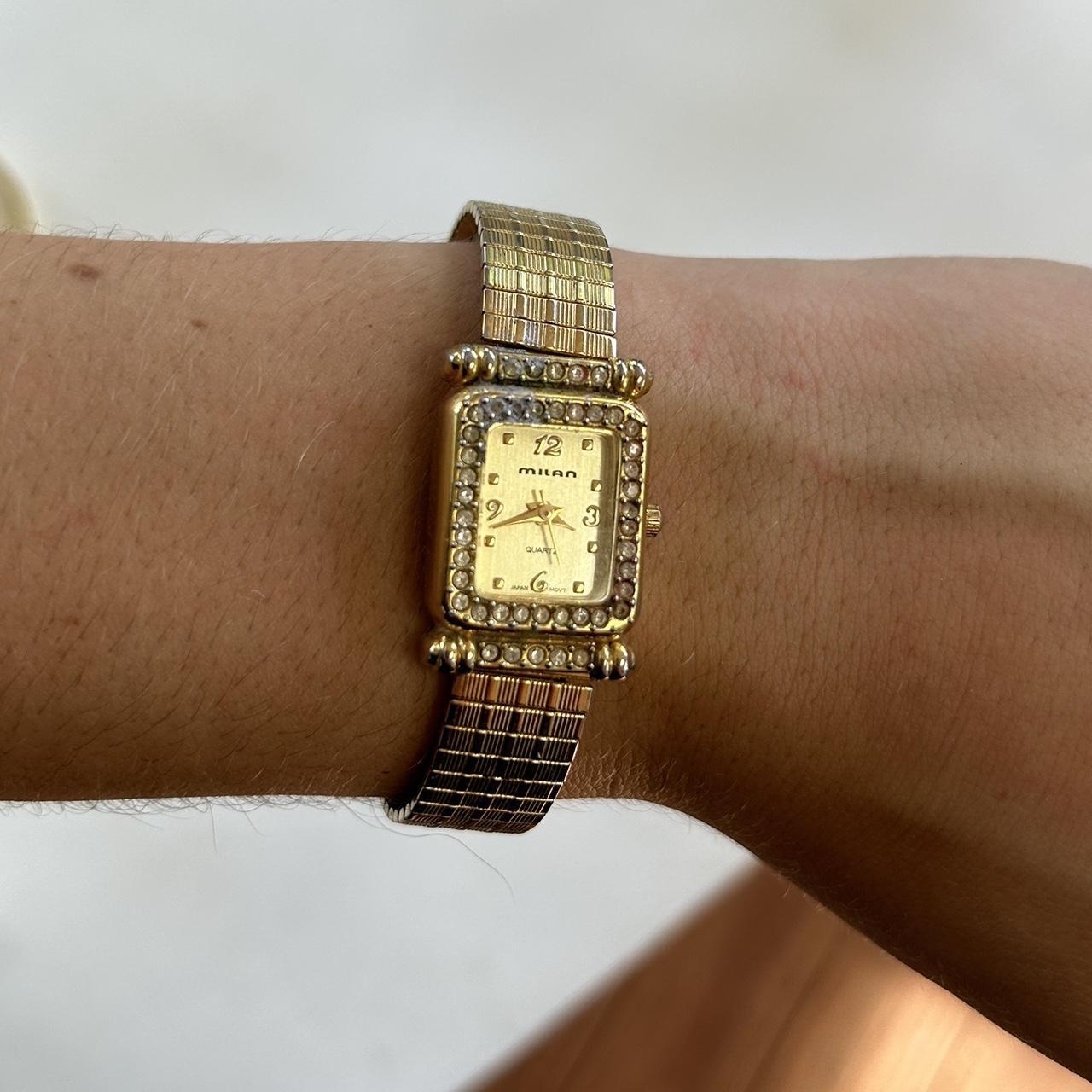 STUNNING gold rectangular face vintage watch there... - Depop