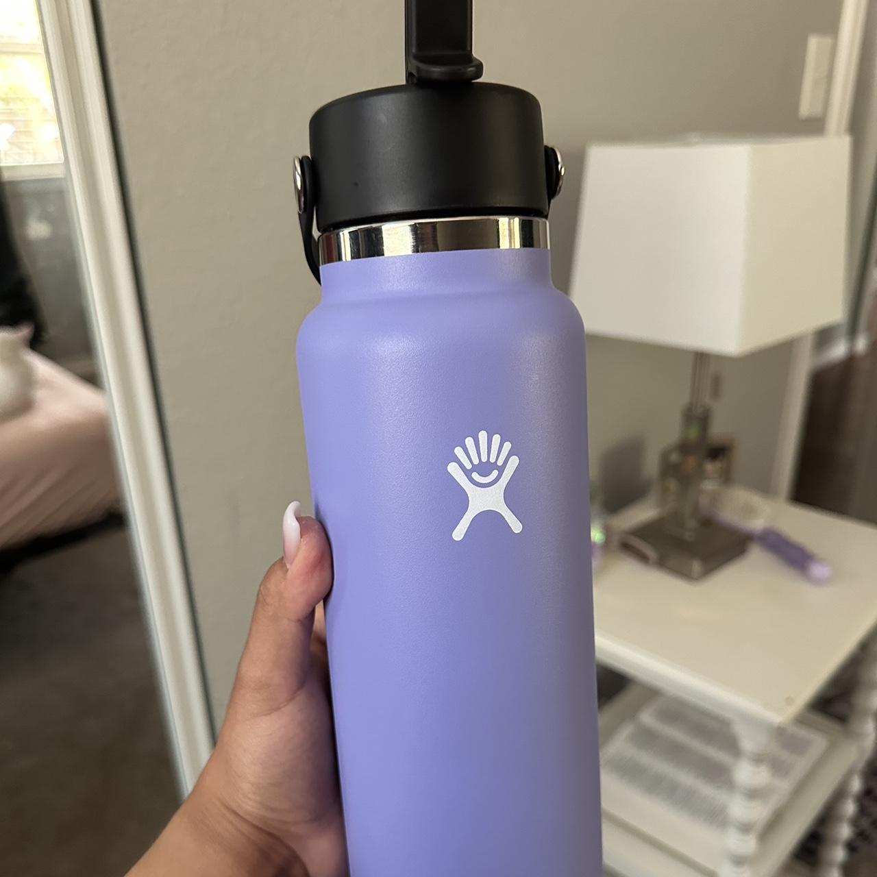 Purple 40oz Hydro Flask with straw lid. Real good... - Depop