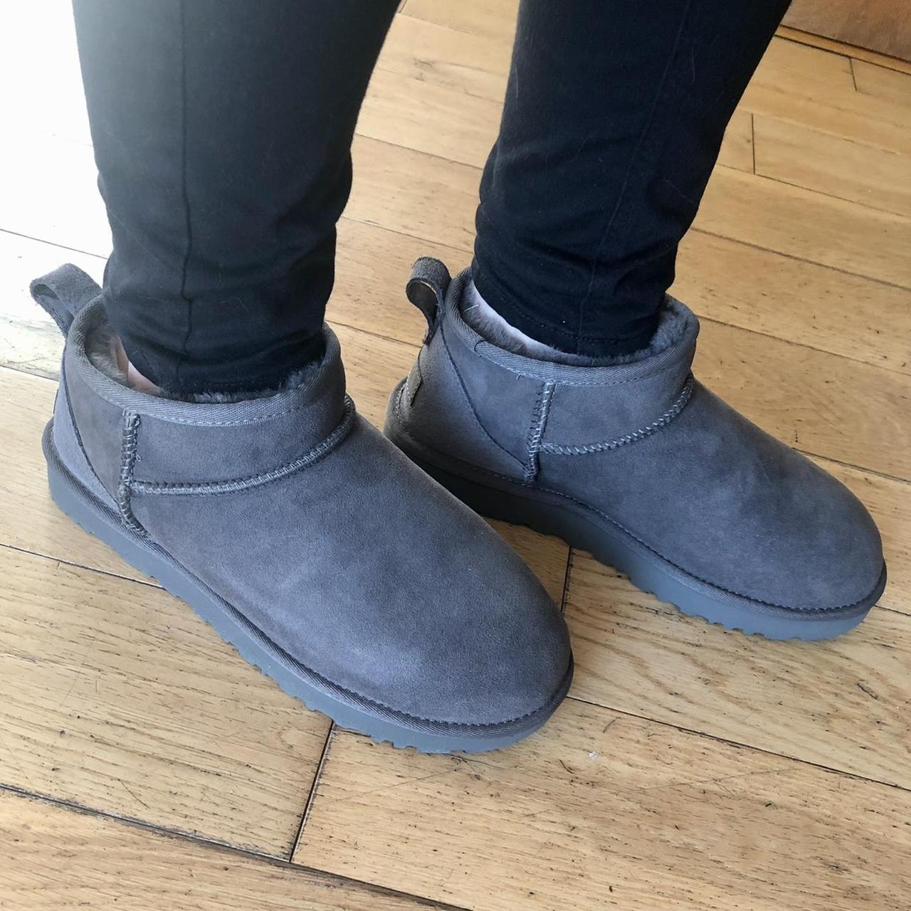 . ULTRA MINI UGG GREY SIZE 7 UK SIZE 40 EU ... - Depop
