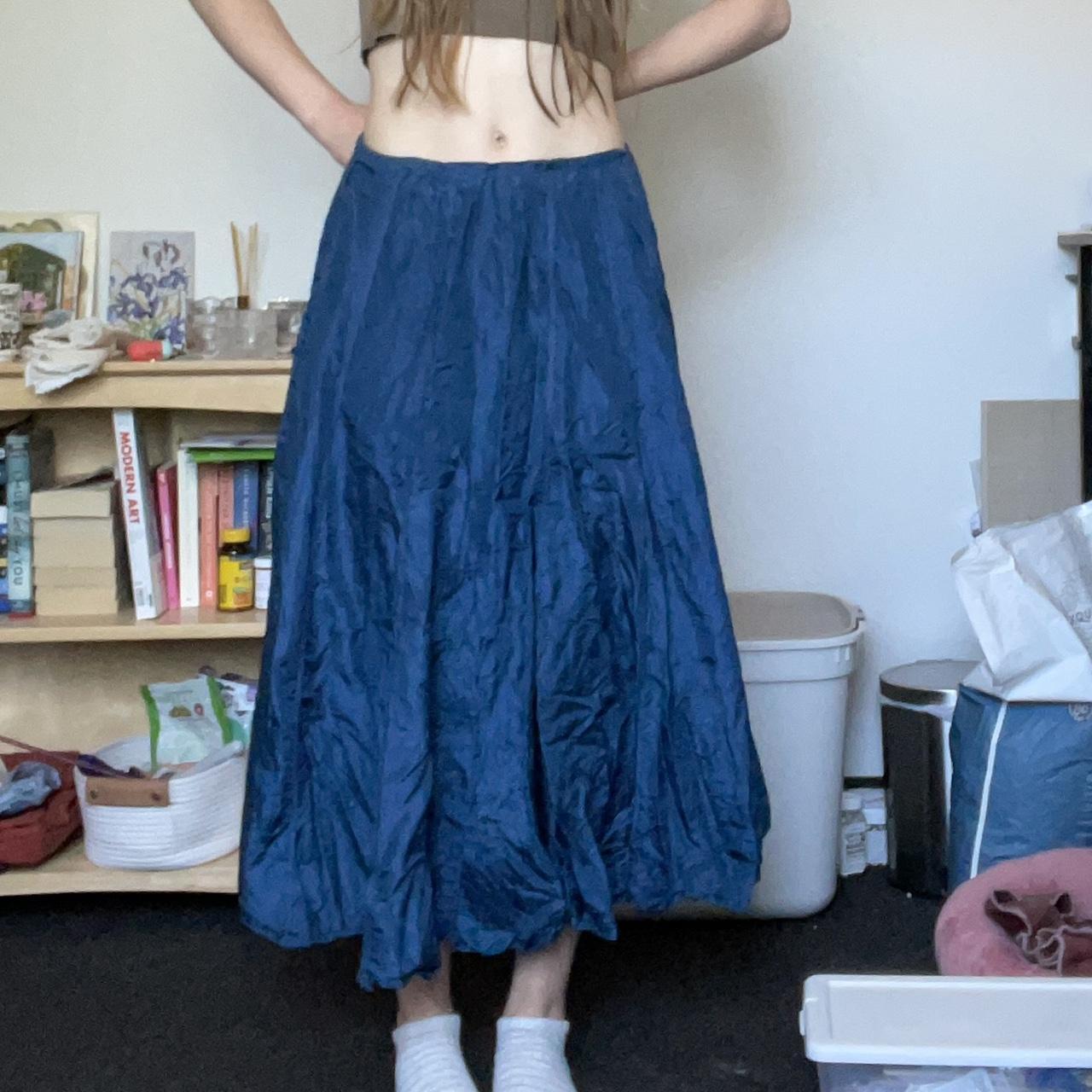 Flowy silk fairy skirt size L Pretty full /... - Depop