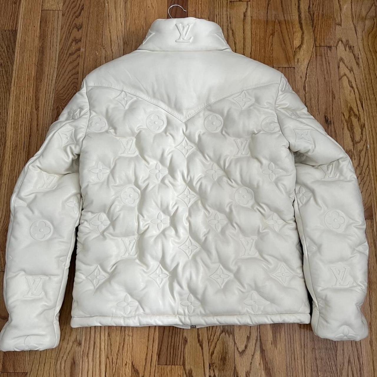 Louis Vuitton Leather Flower Monogram Down... - Depop