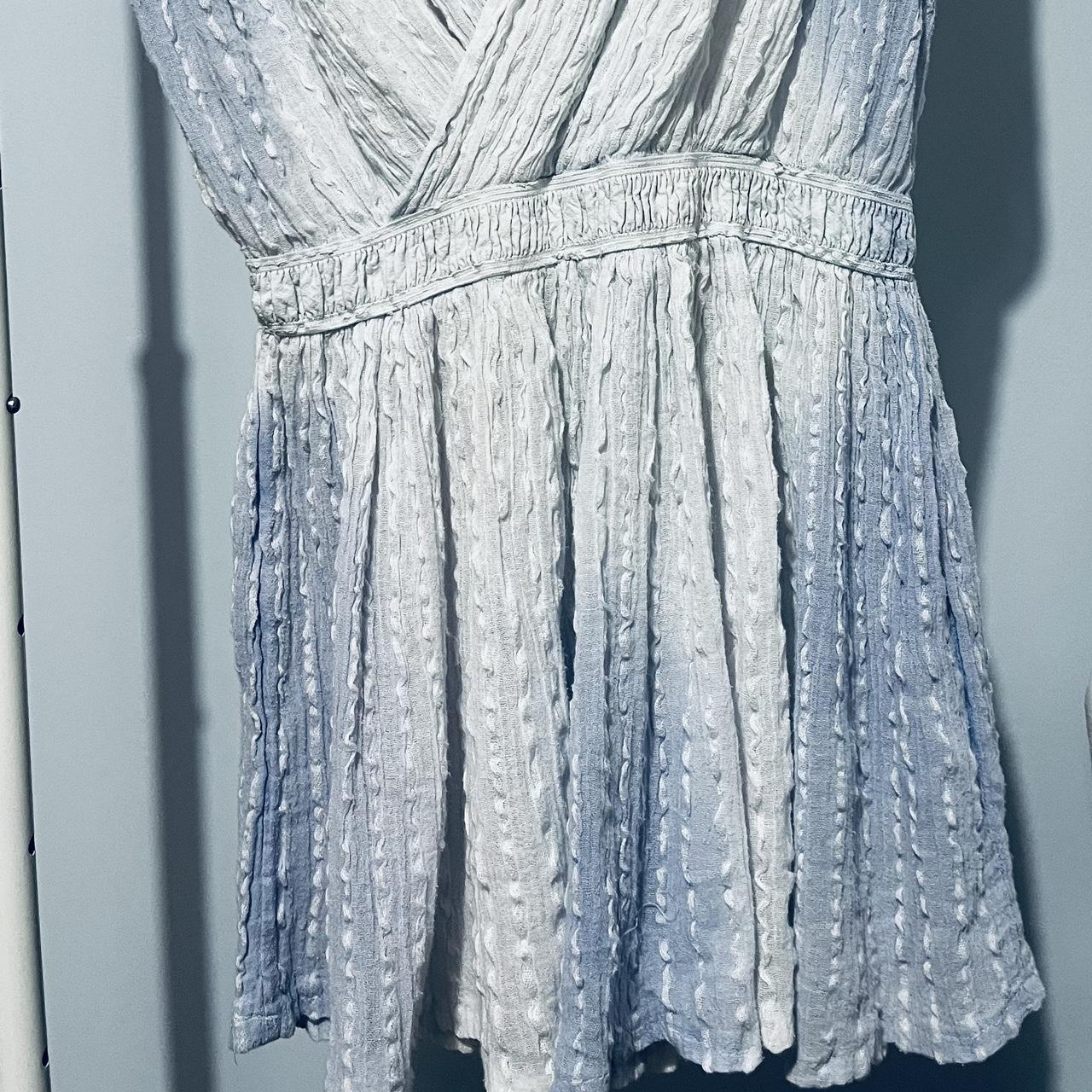 Vintage Greek 1980s Cheesecloth Toga/Robe Mini Dress... - Depop