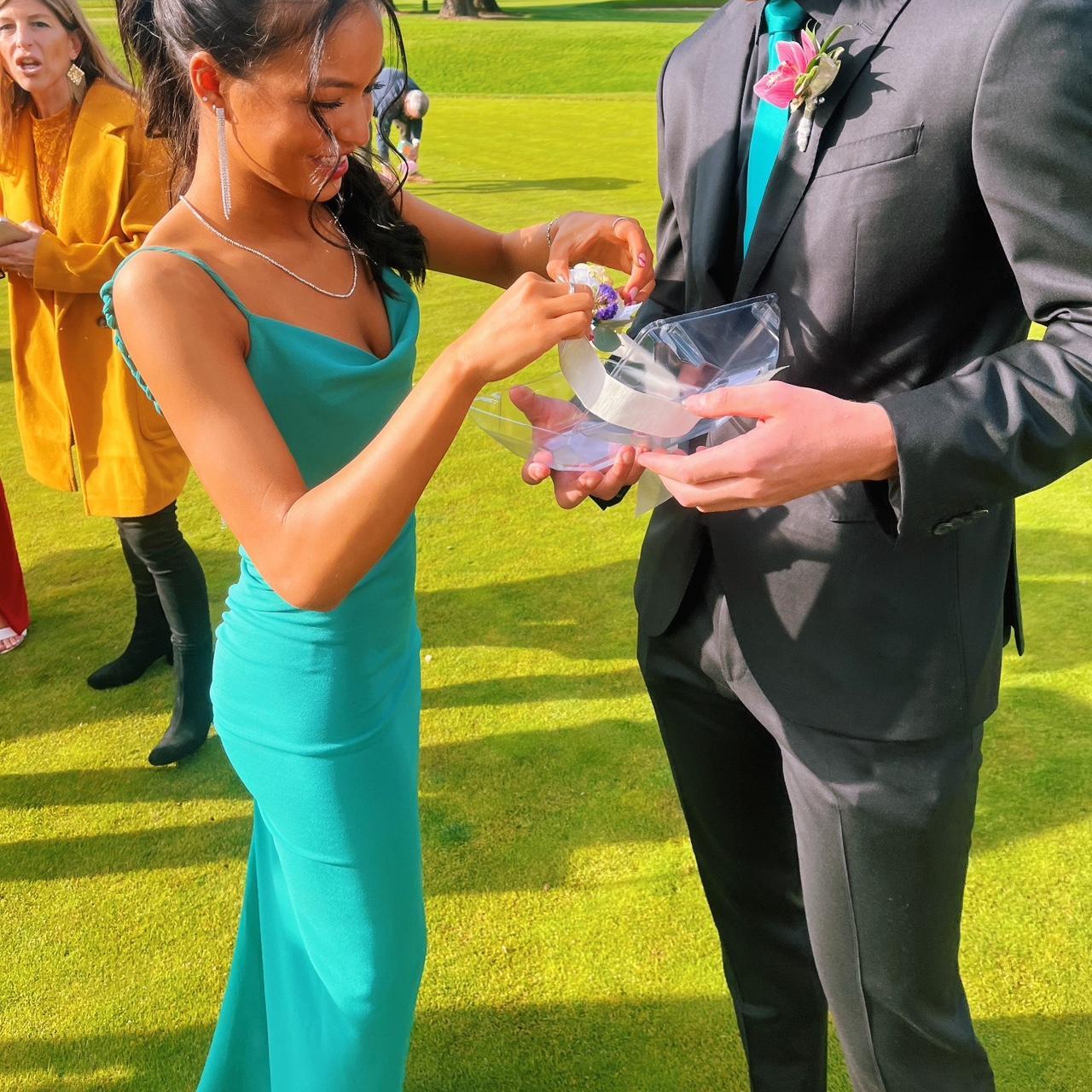 Melani the Label Amra Gown - jade the most... - Depop