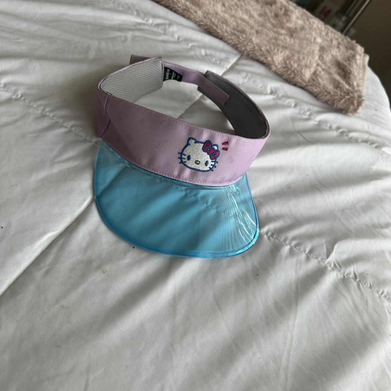 Hello kitty pink and blue visor hat From shein... - Depop