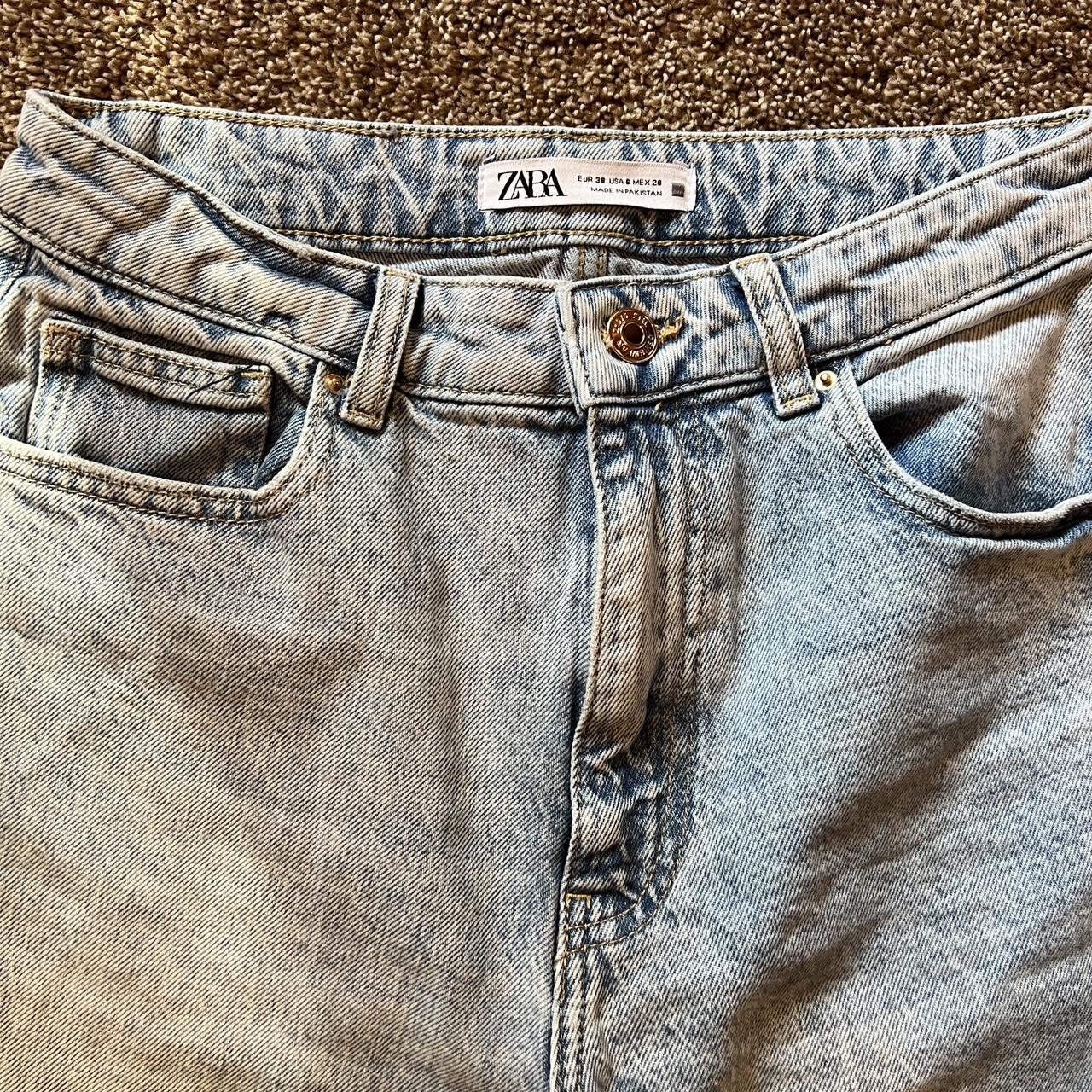 light washes high rise zara jeans - Depop