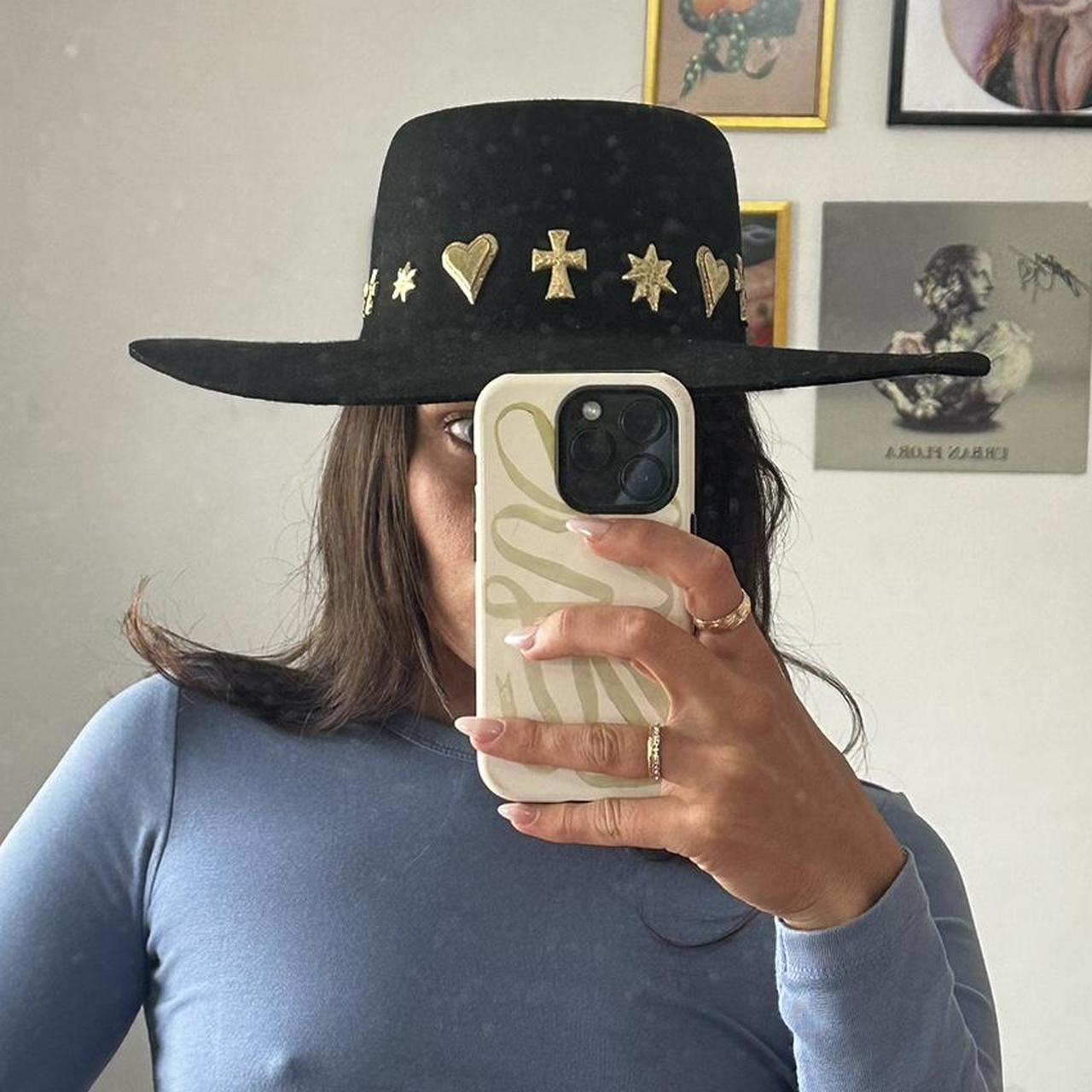 Lack of Color wool hat with gold embellishments!!!... - Depop