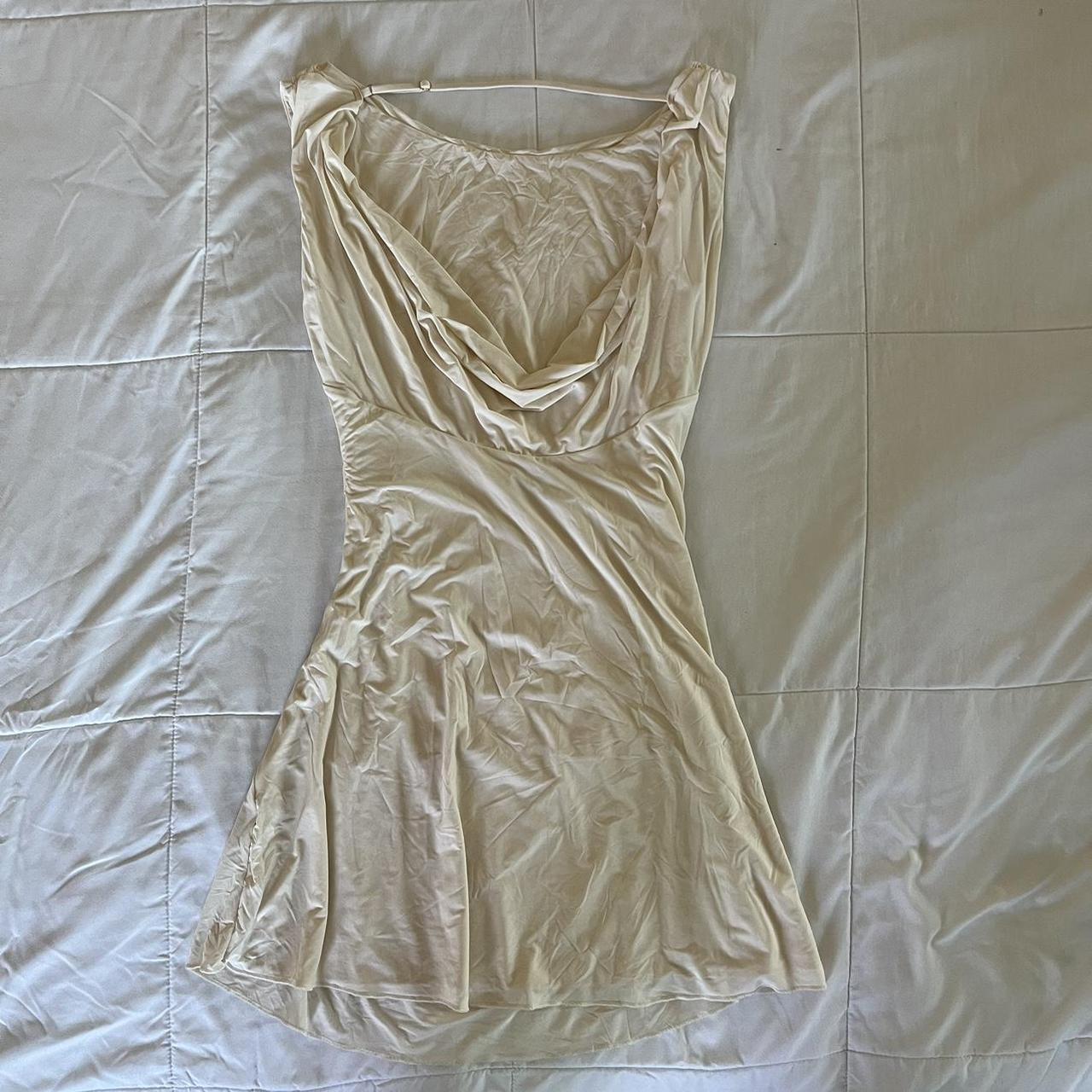 Oh Polly backless cream white dress perfect... - Depop