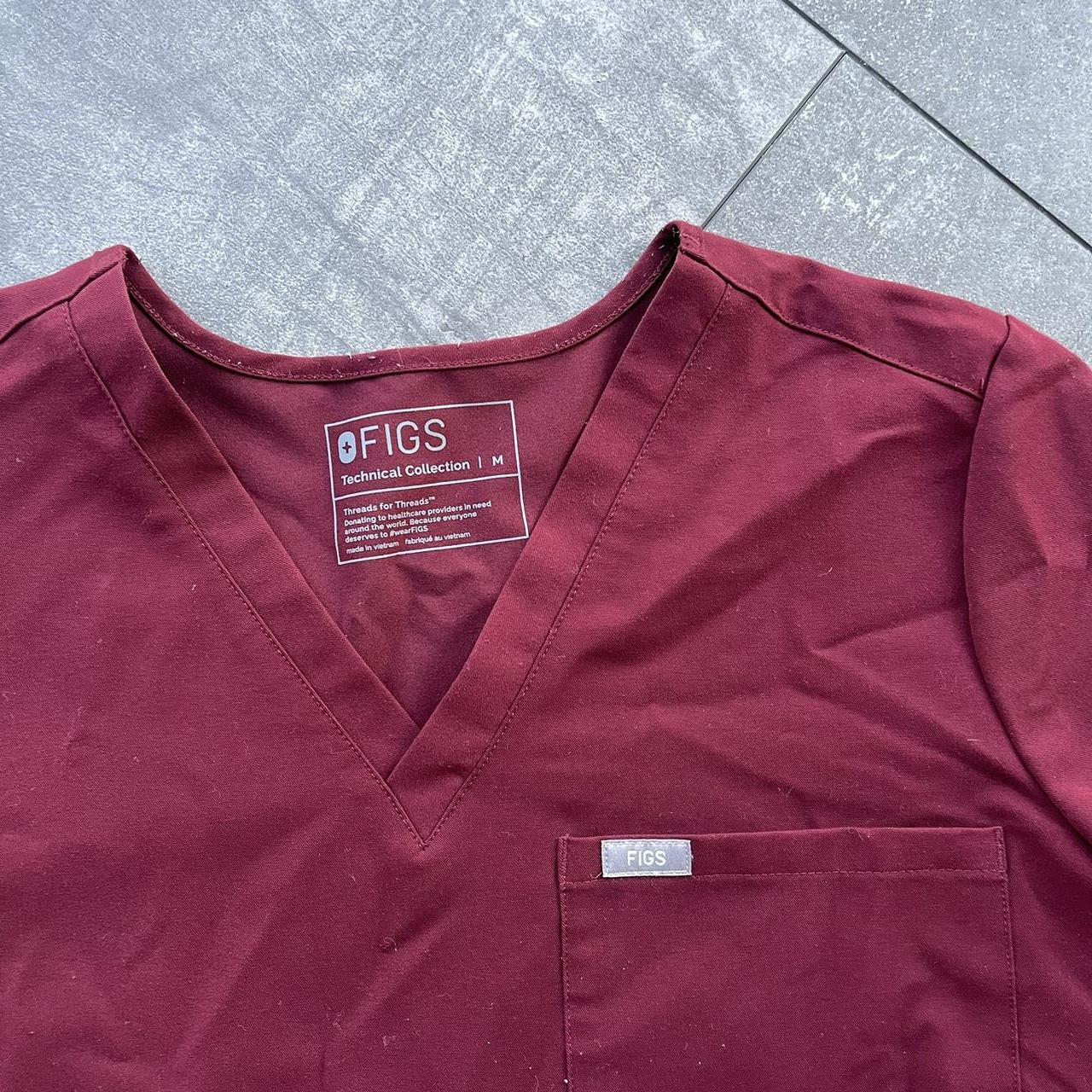 Figs red maroon scrub set price firm! Catarina top... - Depop