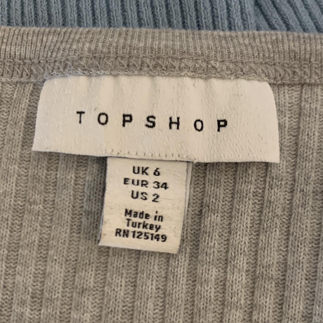 Topshop Ribbed Tank Light grey ribbed tank! super... - Depop