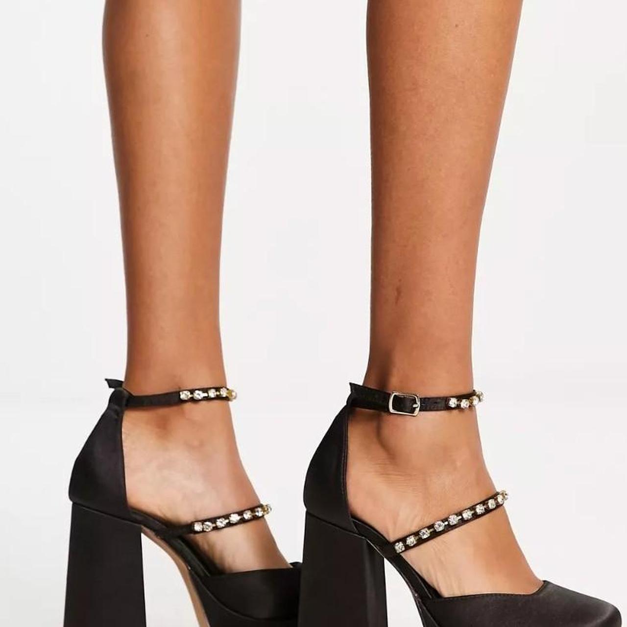 Asos London rebel embellished black heels. Unworn,... - Depop