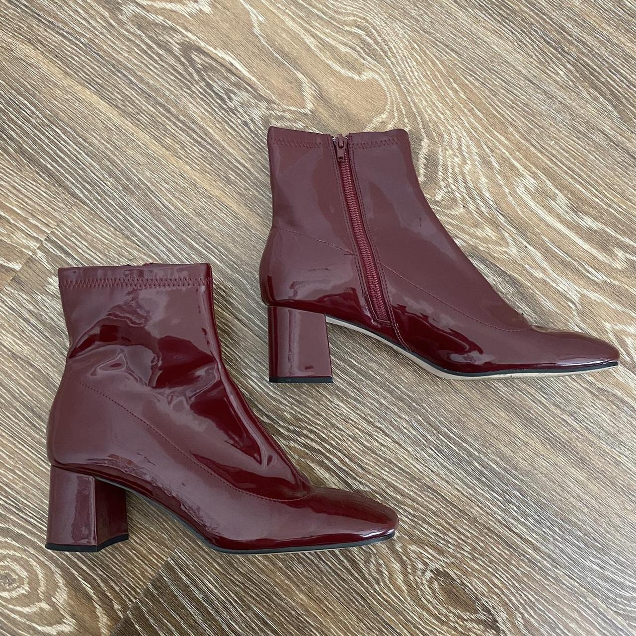 Women's Burgundy Boots | Depop