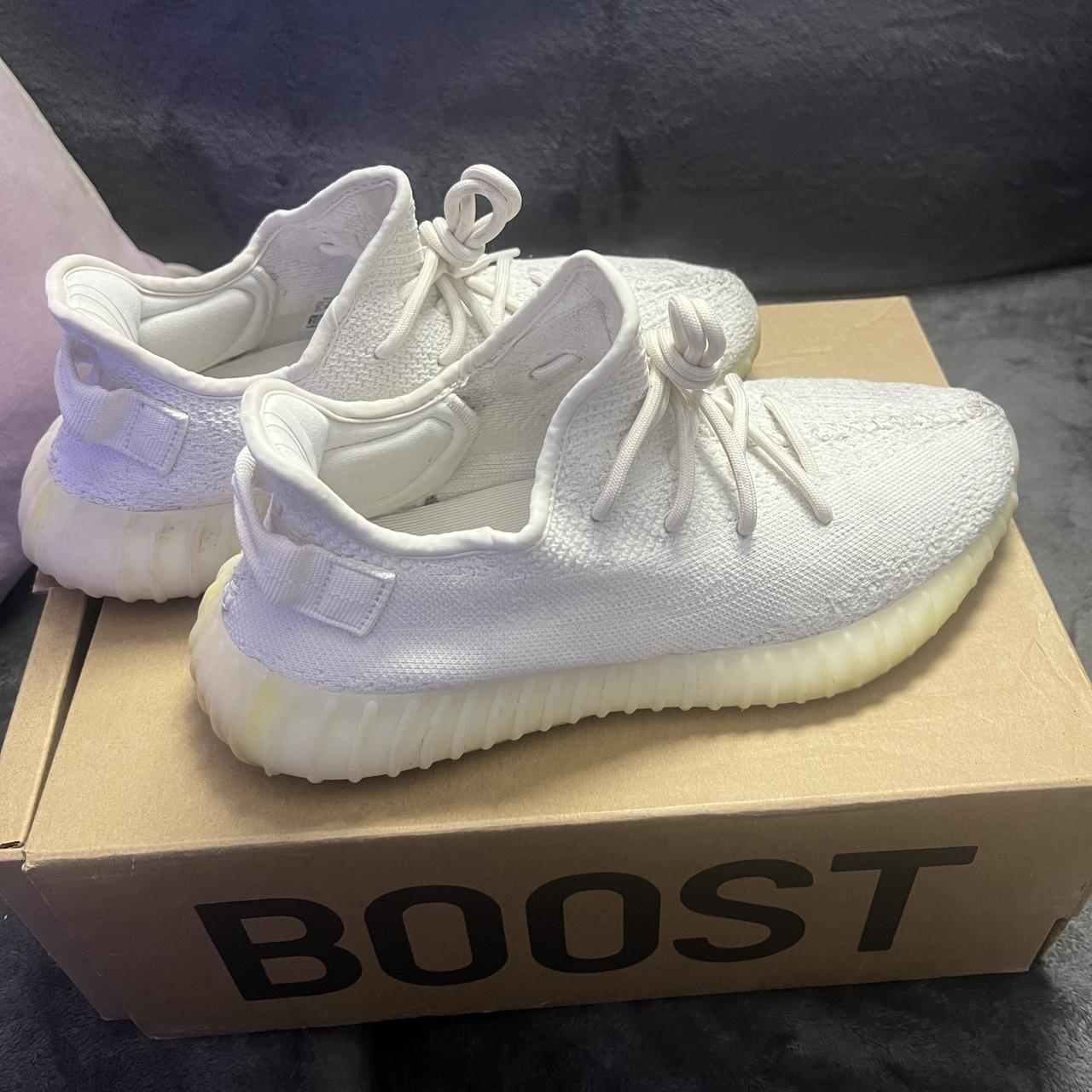 Cream Yeezy 350 V2 UK 8.5 Worn but condition is good. - Depop