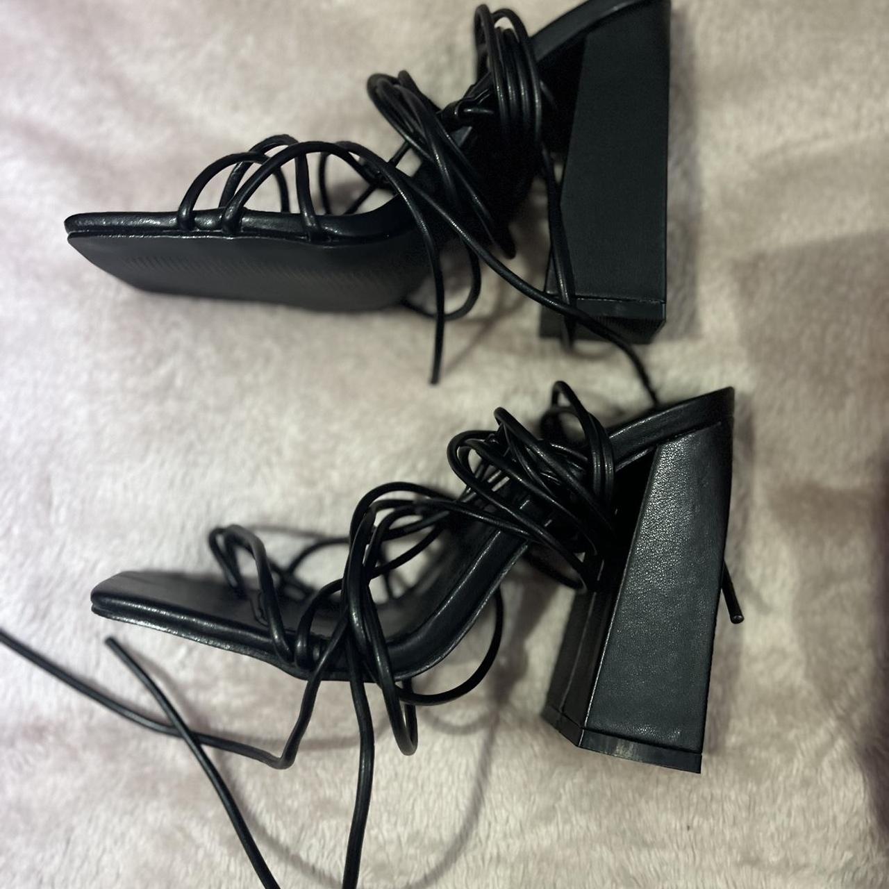 Black pretty little thing heels 🖤 Never been worn... - Depop