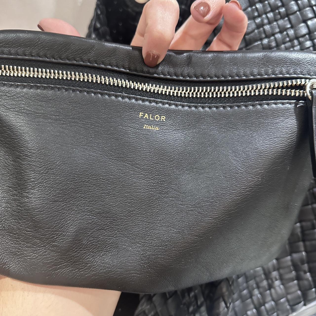 Falor black woven leather bag 100% Italian leather... - Depop