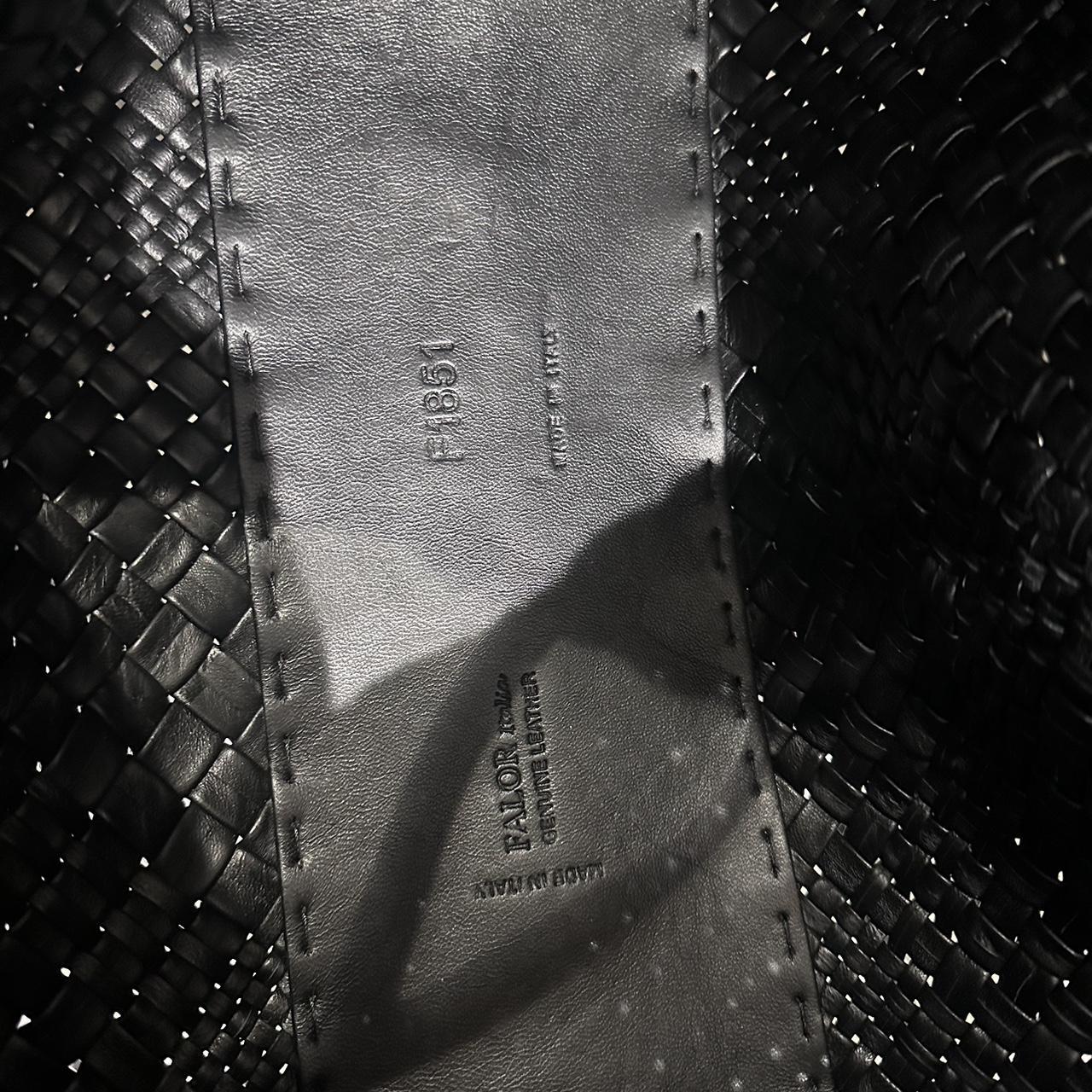 Falor black woven leather bag 100% Italian leather... - Depop