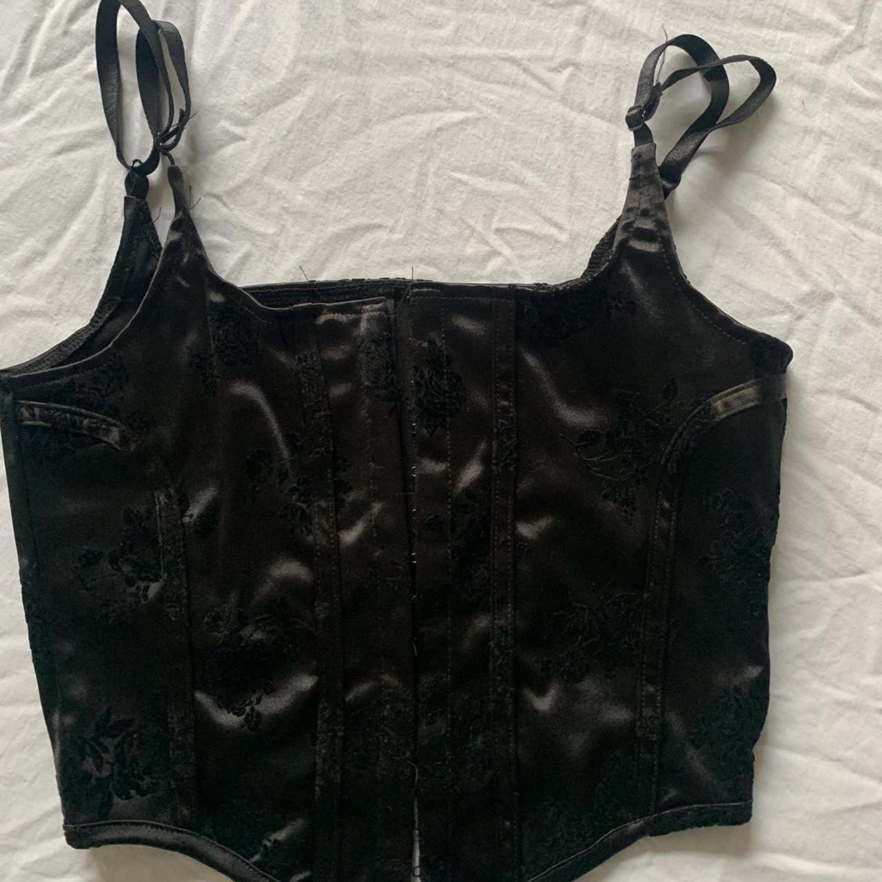 Motel Rocks black corset top Black embellished... - Depop